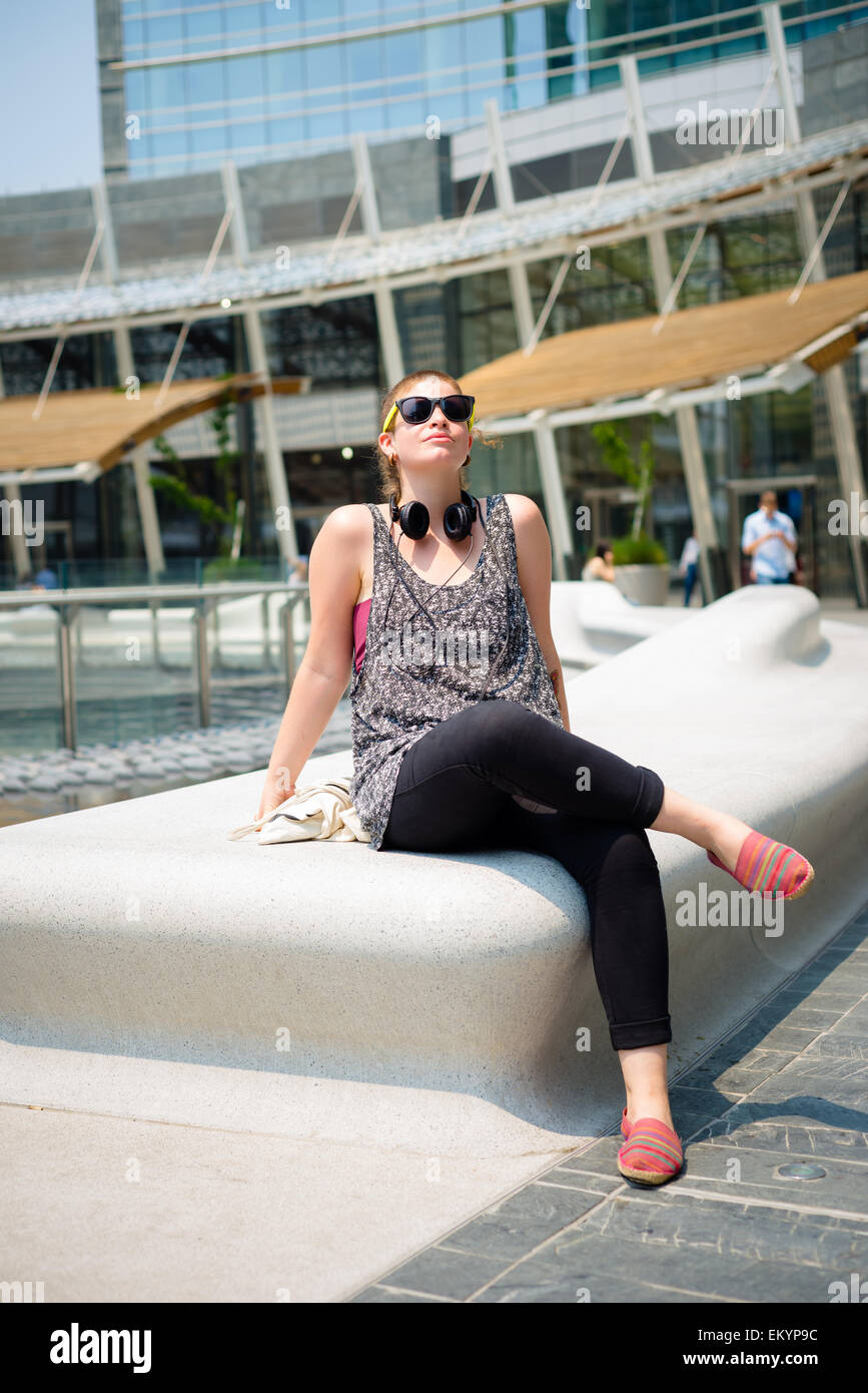 beautiful stylish modern young woman Stock Photo - Alamy