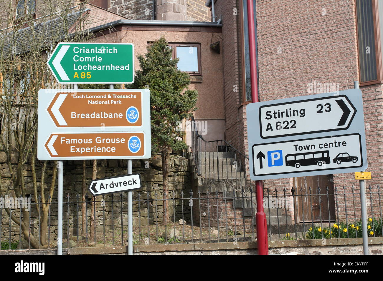 Scotland road signs hi-res stock photography and images - Alamy