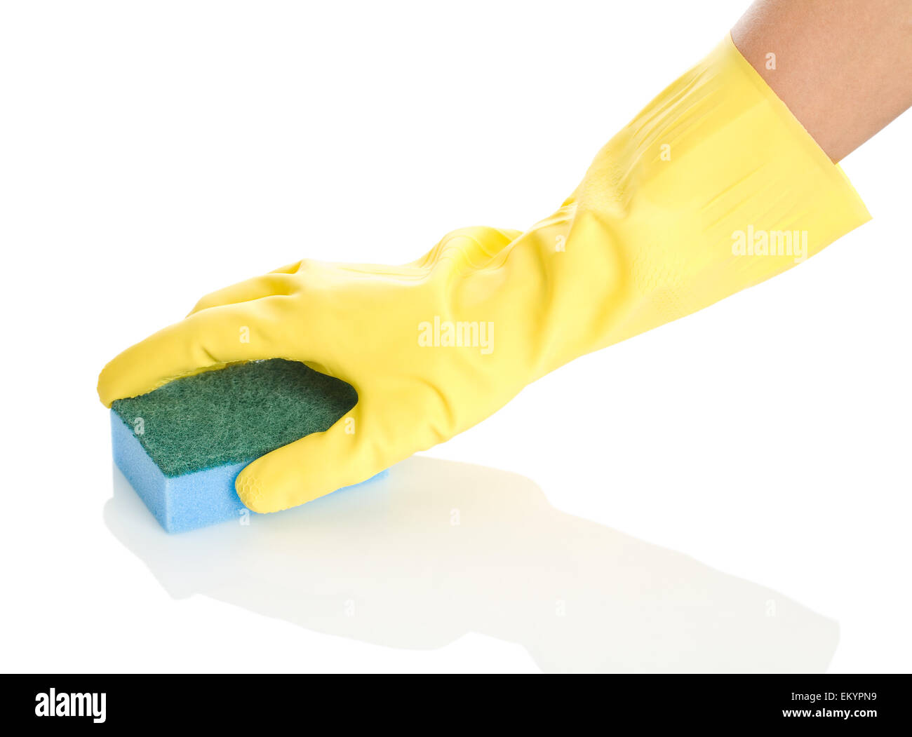 Blue sponge hand hi-res stock photography and images - Alamy