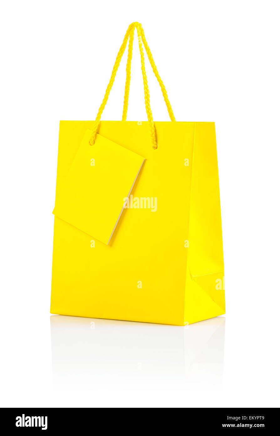 a yellow paper bag Stock Photo - Alamy