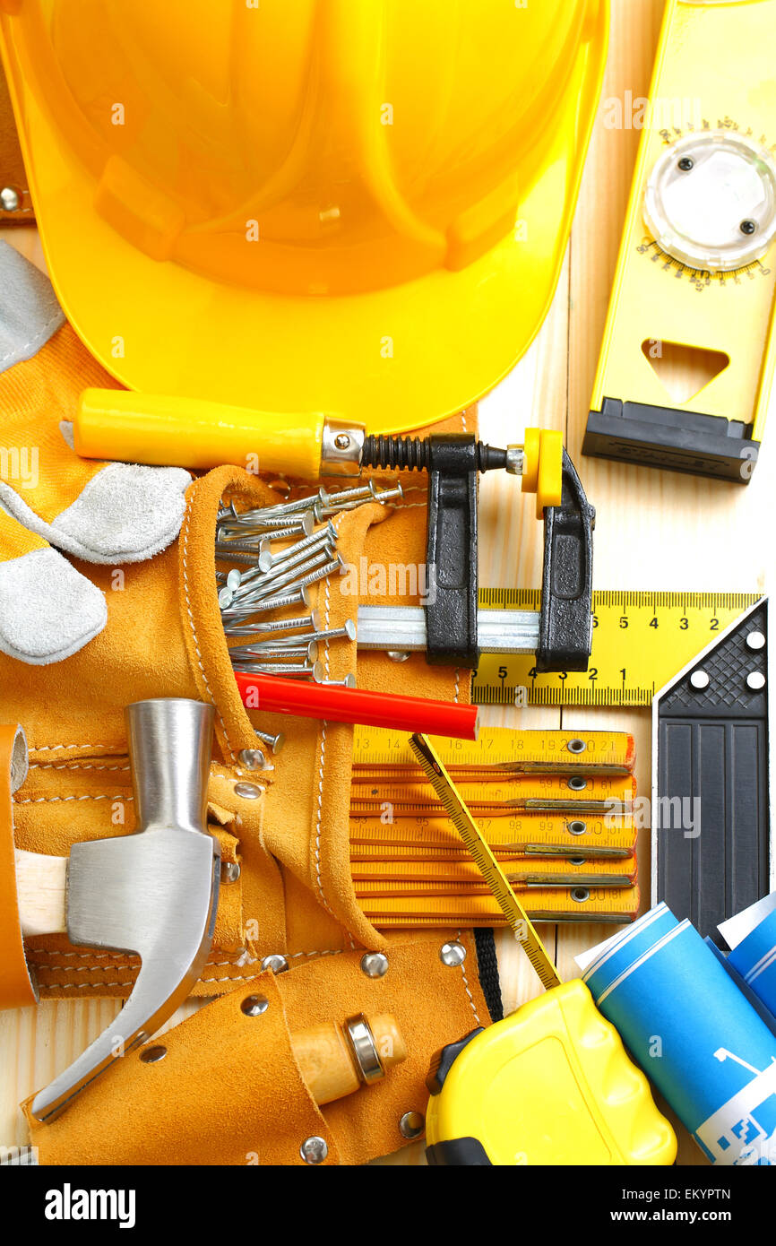 big set of construction tools Stock Photo - Alamy