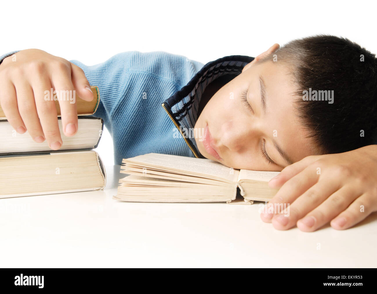 Sleeping after reading Stock Photo - Alamy