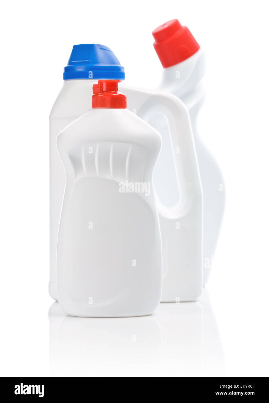 composition of white kitchen bottles Stock Photo - Alamy