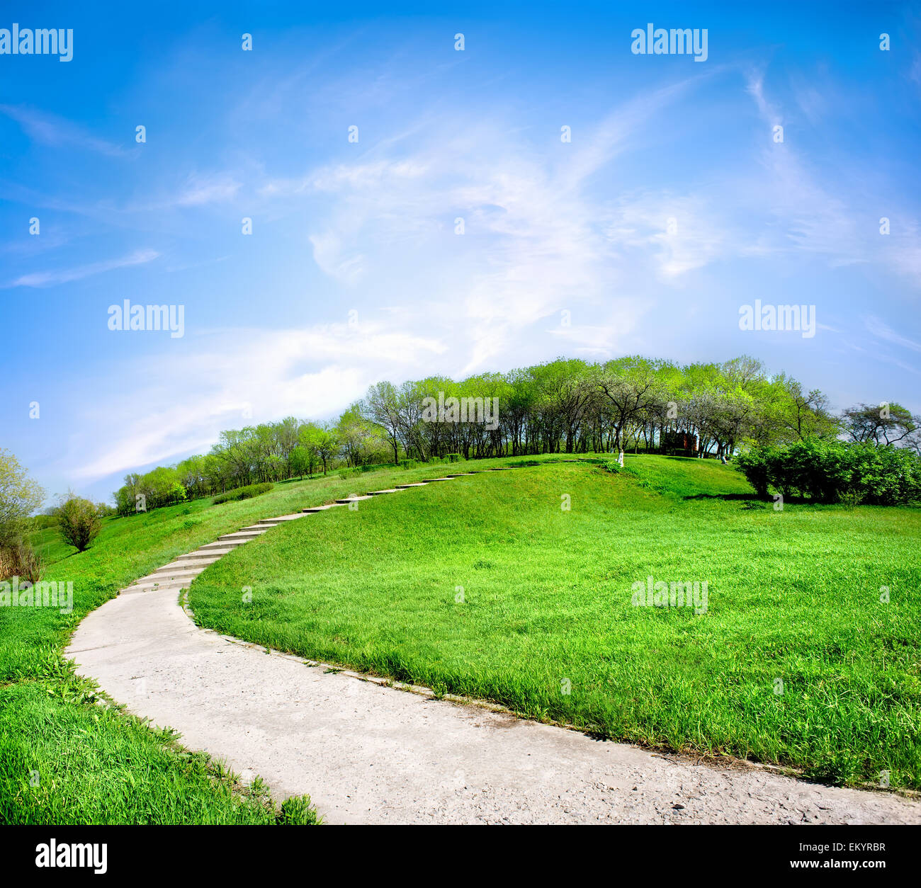 Landscape green hill hi-res stock photography and images - Alamy
