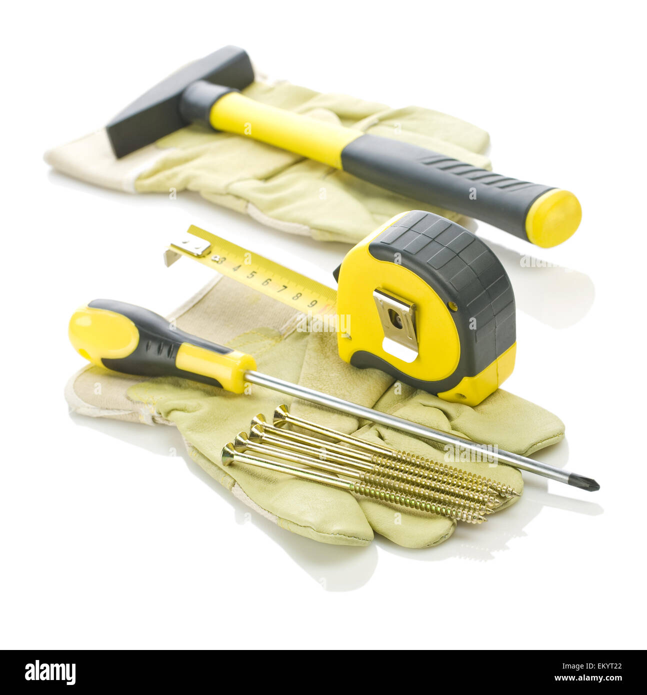 working tools on gloves Stock Photo - Alamy