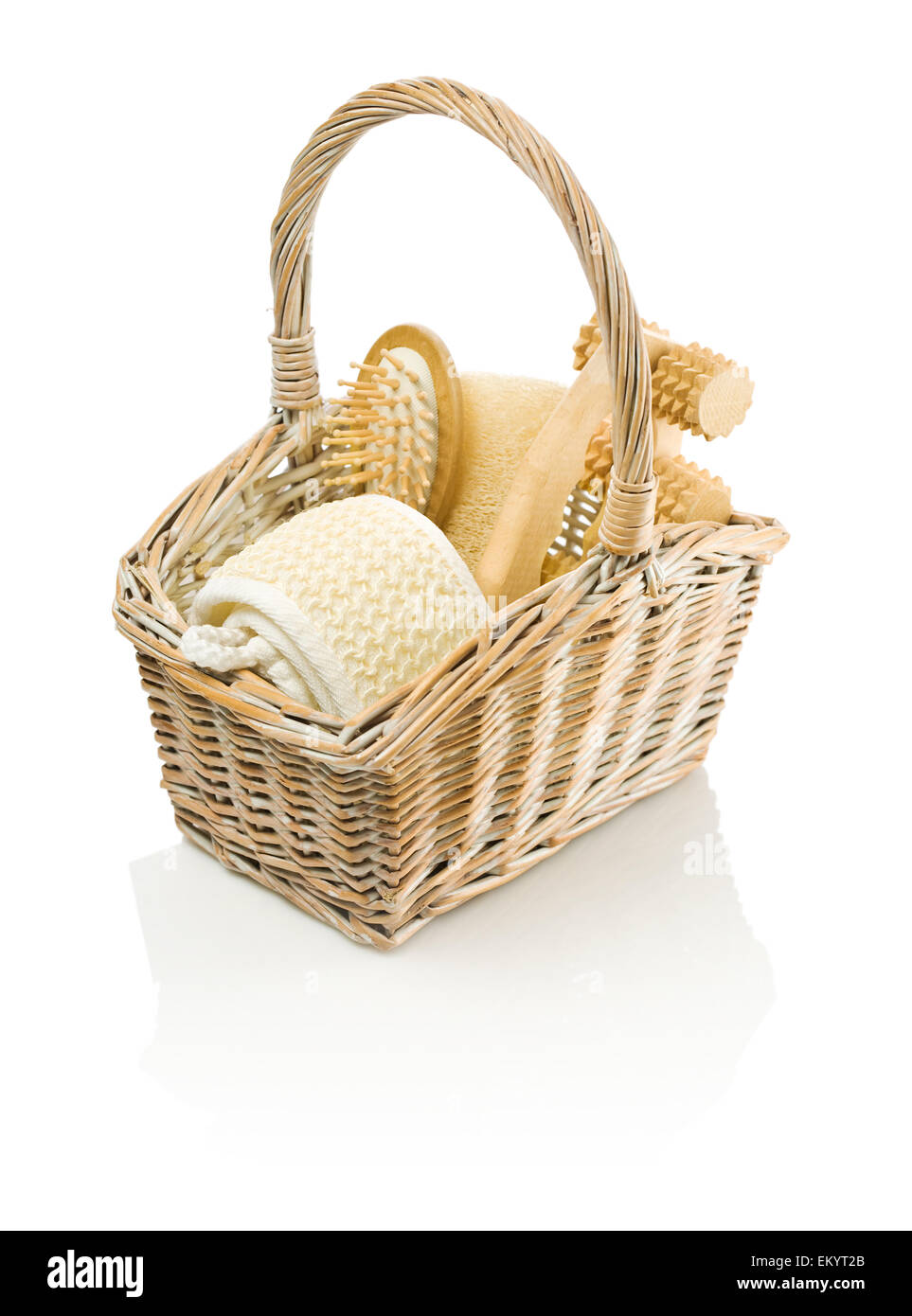 basket with objects for care Stock Photo - Alamy