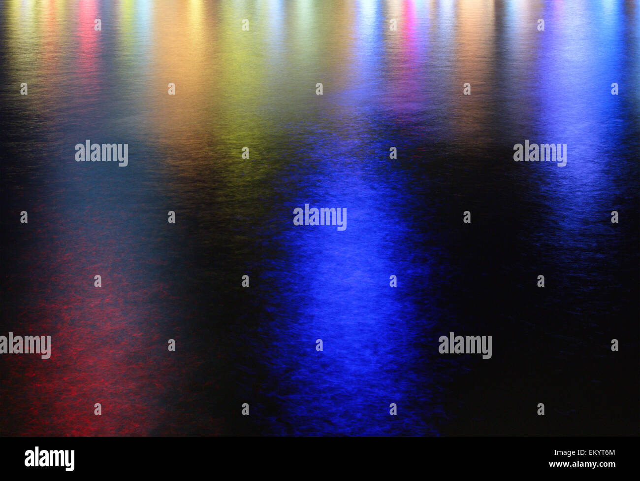 Colorful water reflection Stock Photo - Alamy