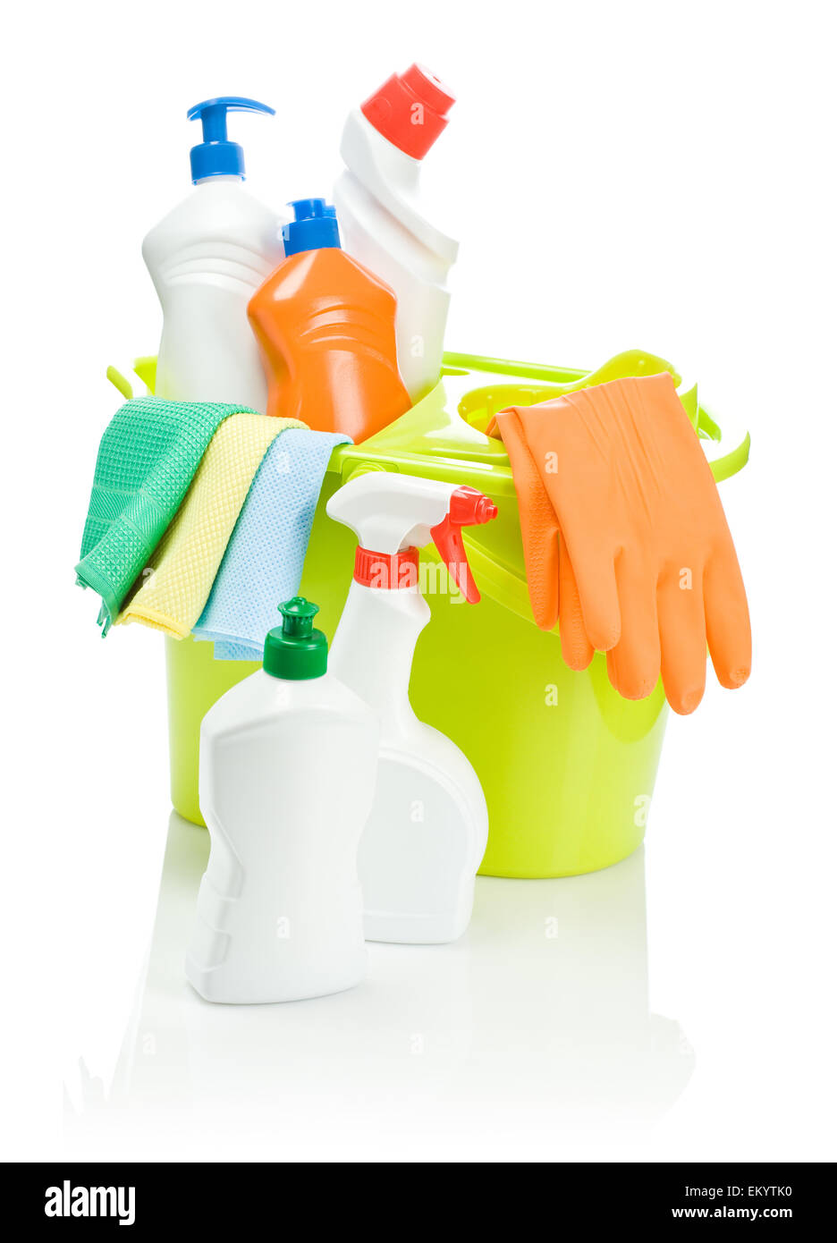composition of cleaning articles Stock Photo - Alamy