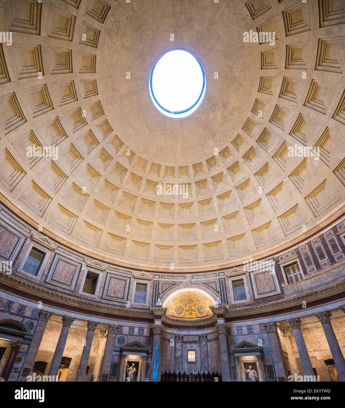 Pantheon dome from inside, Rome, Lazio, Italy Stock Photo - Alamy
