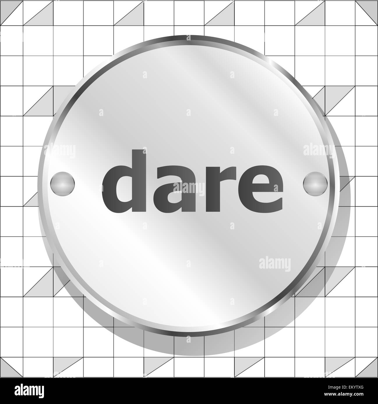 dare word on metallic button Stock Photo - Alamy