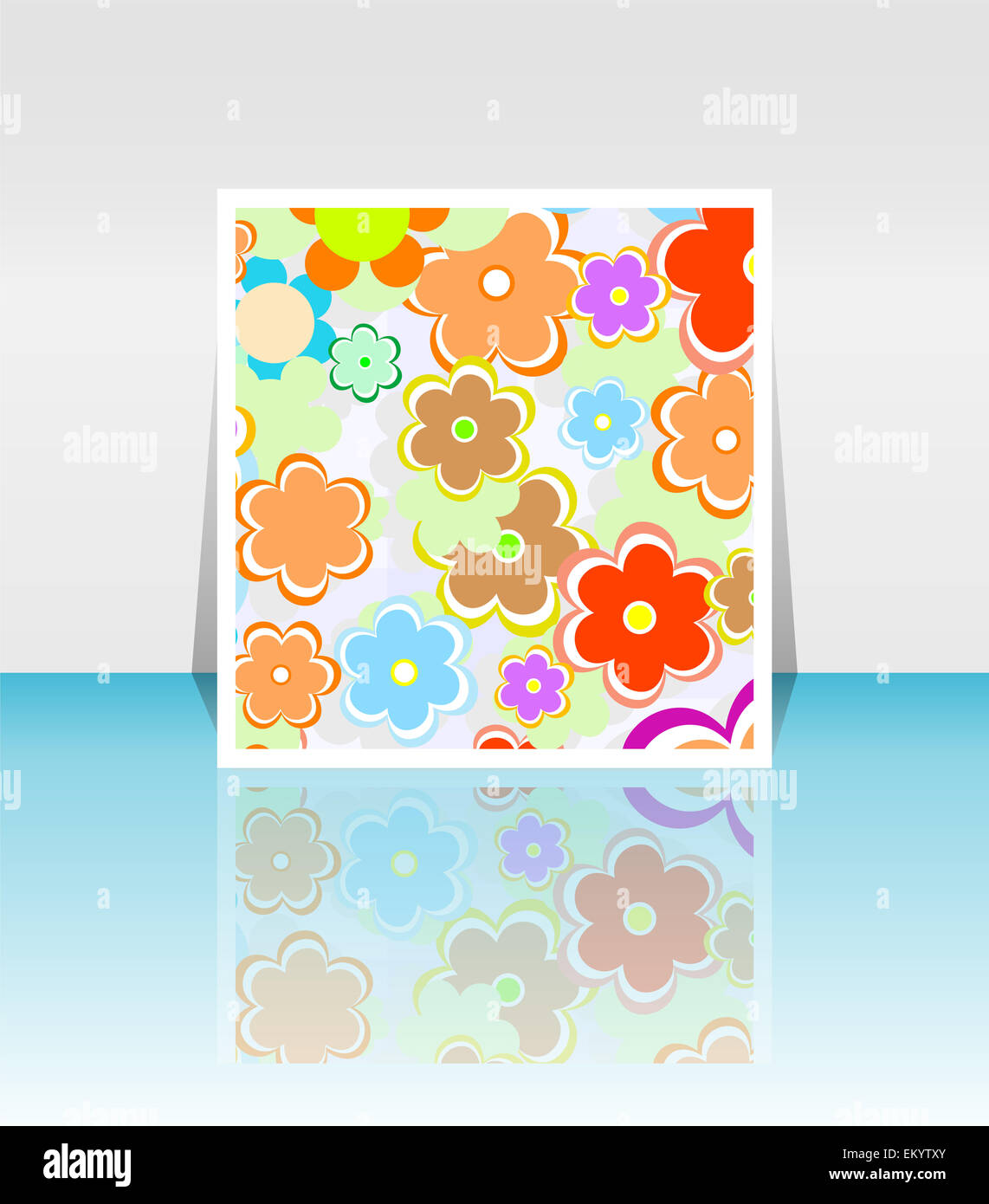 Design background of spring flowers brochure. Birthday, easter or ...