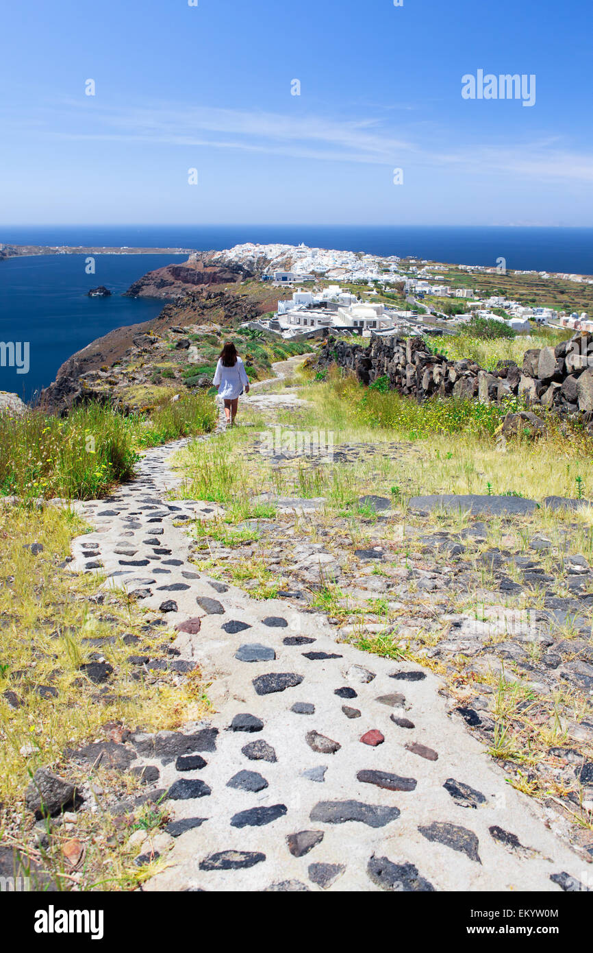 Santorini walks hi-res stock photography and images - Alamy