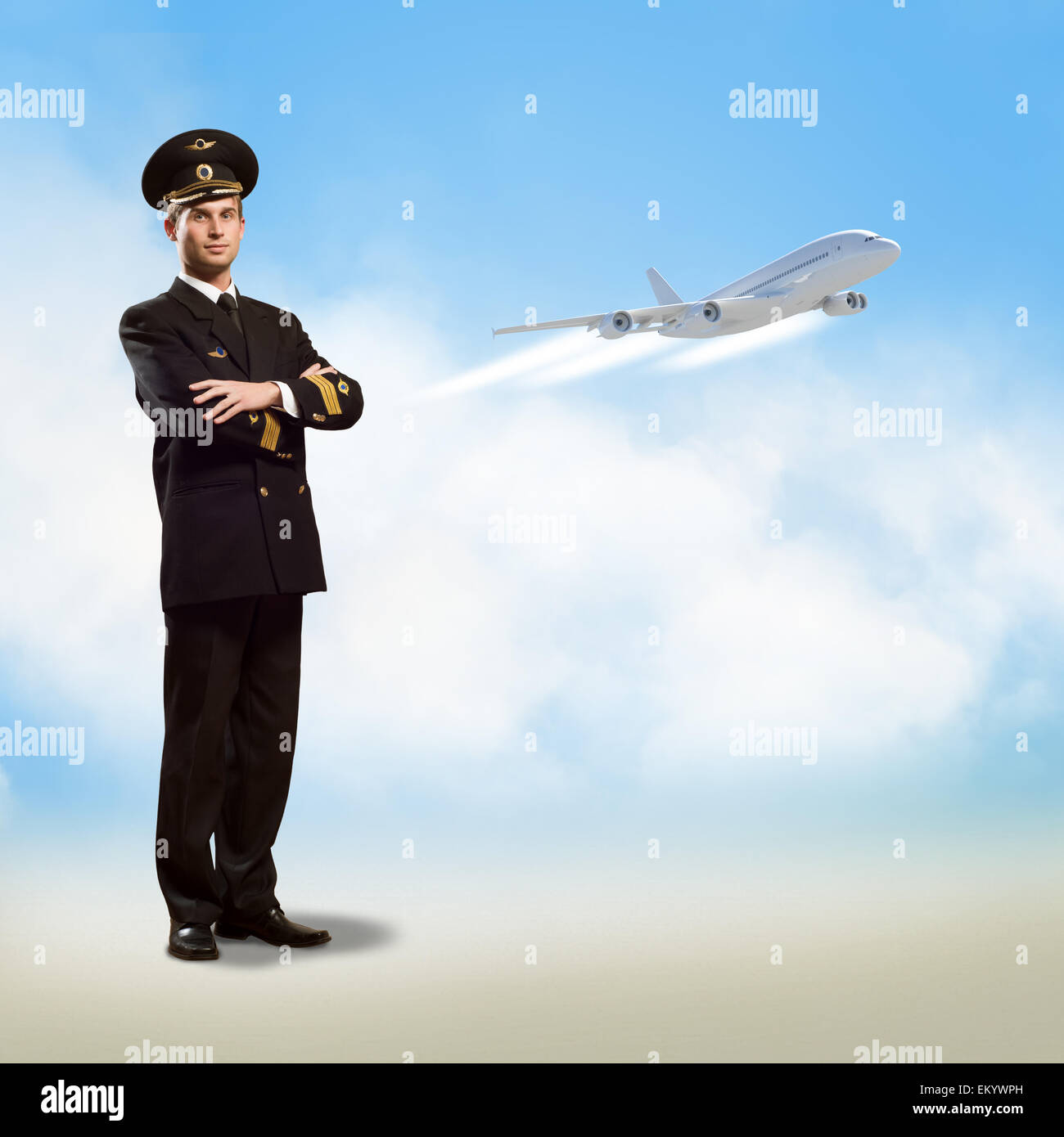 pilot is in the form of arms crossed Stock Photo - Alamy