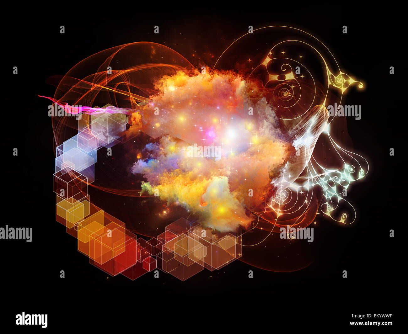 Colorful Design Nebulae Stock Photo - Alamy