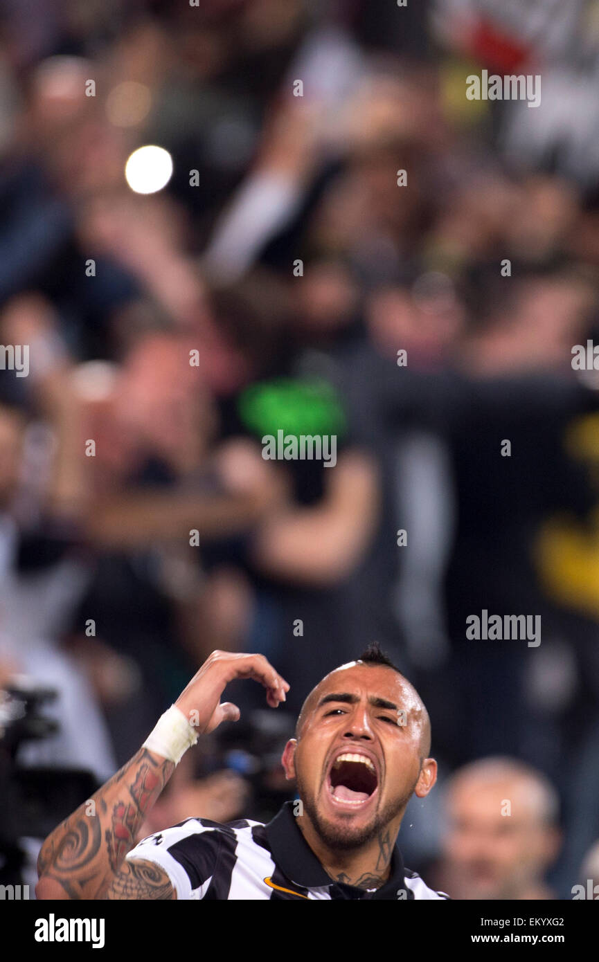 Turin, Italy. 14th Apr, 2015. Arturo Vidal (Juventus) Football/Soccer ...