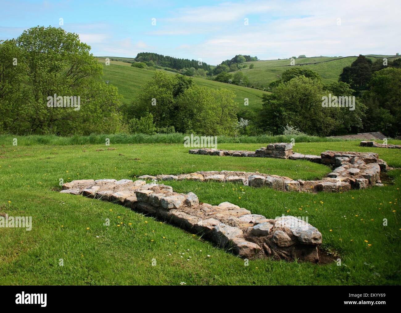 Roman Vindolanda Ruins; Northumberland, England Stock Photo - Alamy