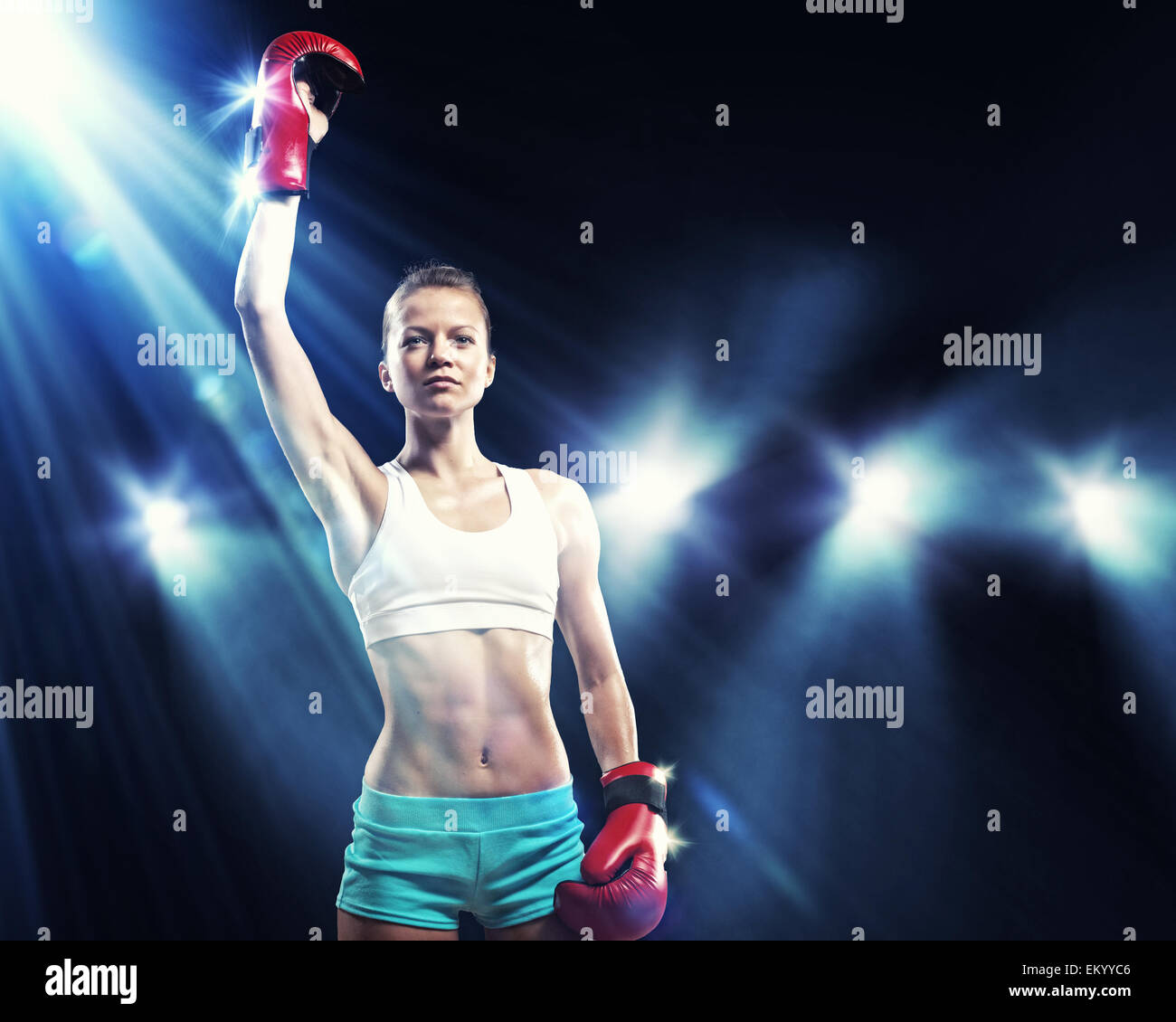 Young female glory fighter hi-res stock photography and images - Alamy