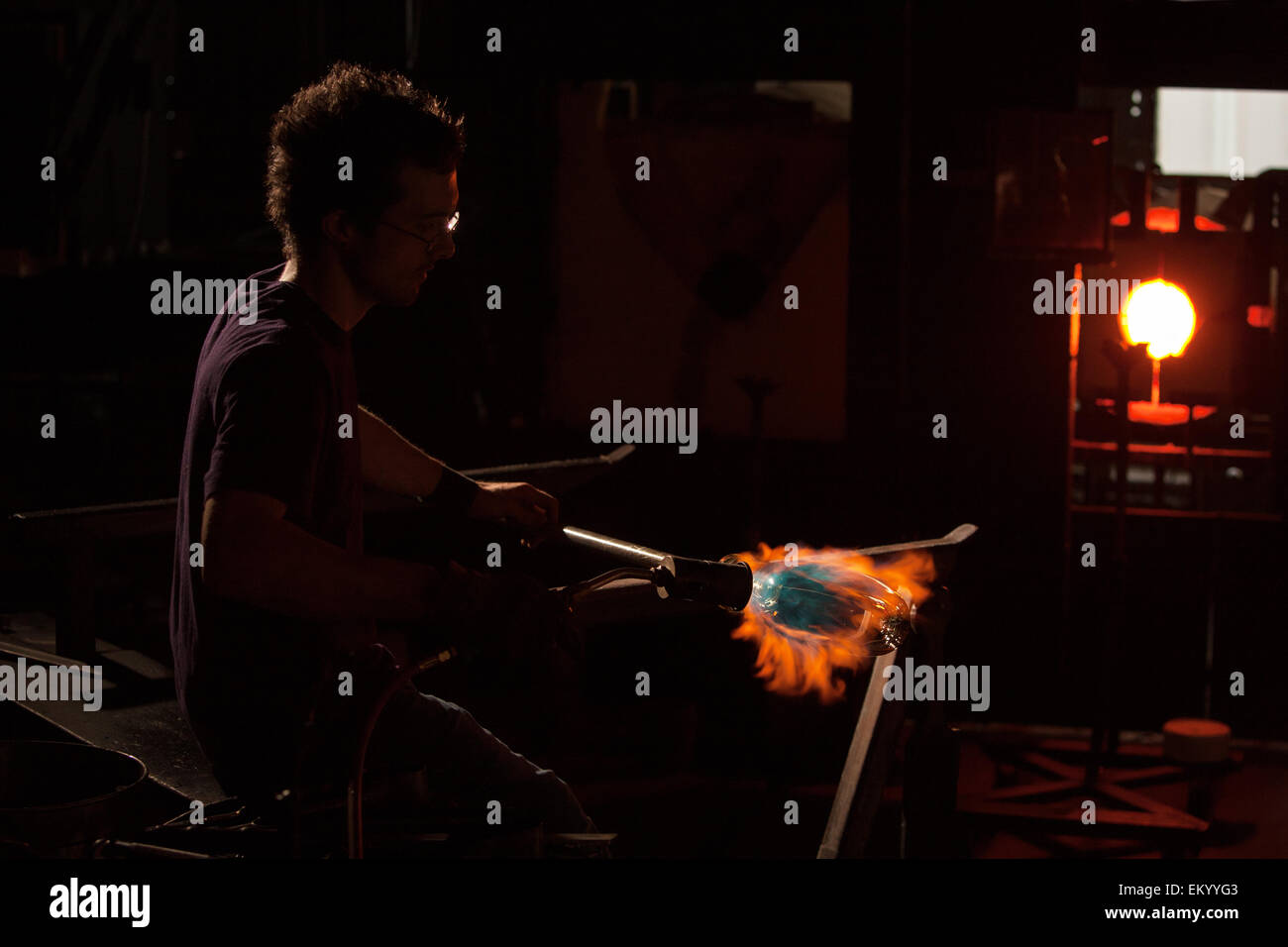 Hot Flame Shaping Glass Object Stock Photo - Alamy