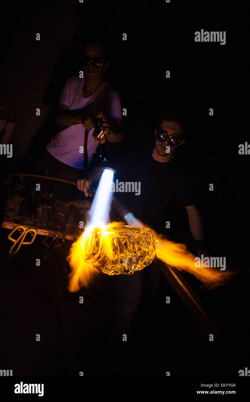 Flames on Glass Jar Stock Photo - Alamy