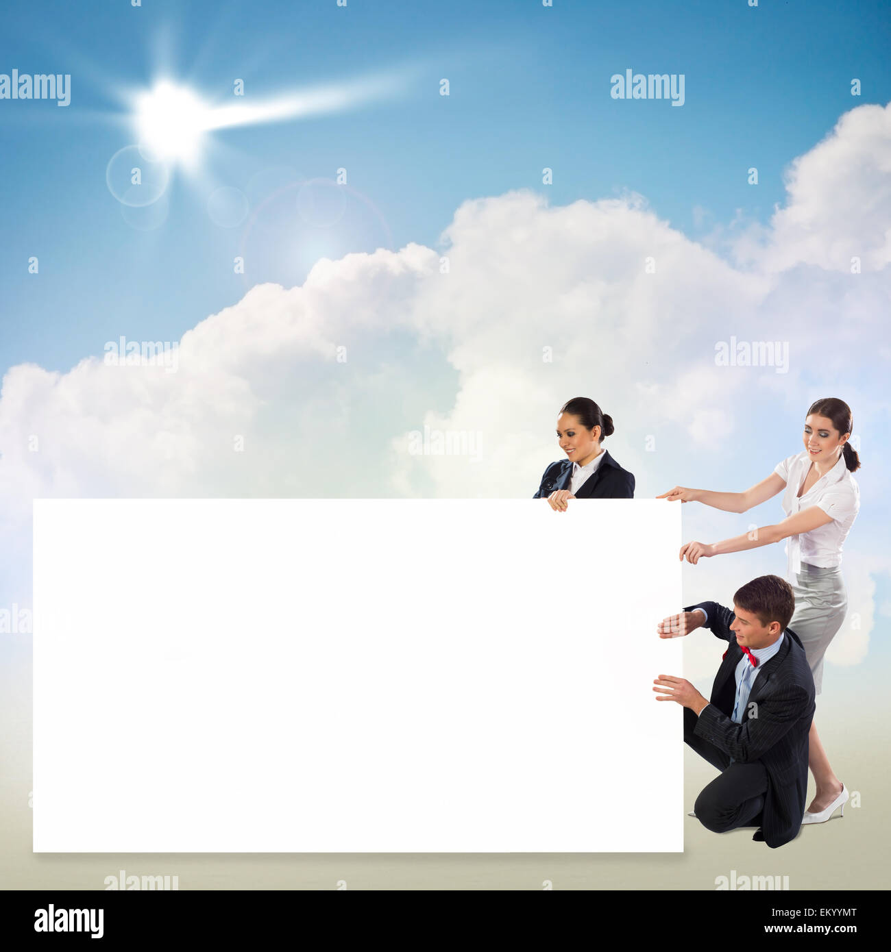 Group business people holding banner hi-res stock photography and ...