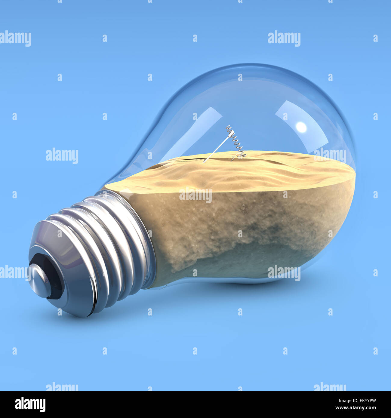 LightBulb with sand Stock Photo - Alamy