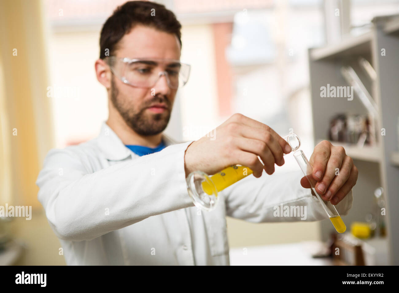 Young man in the lab Stock Photo - Alamy