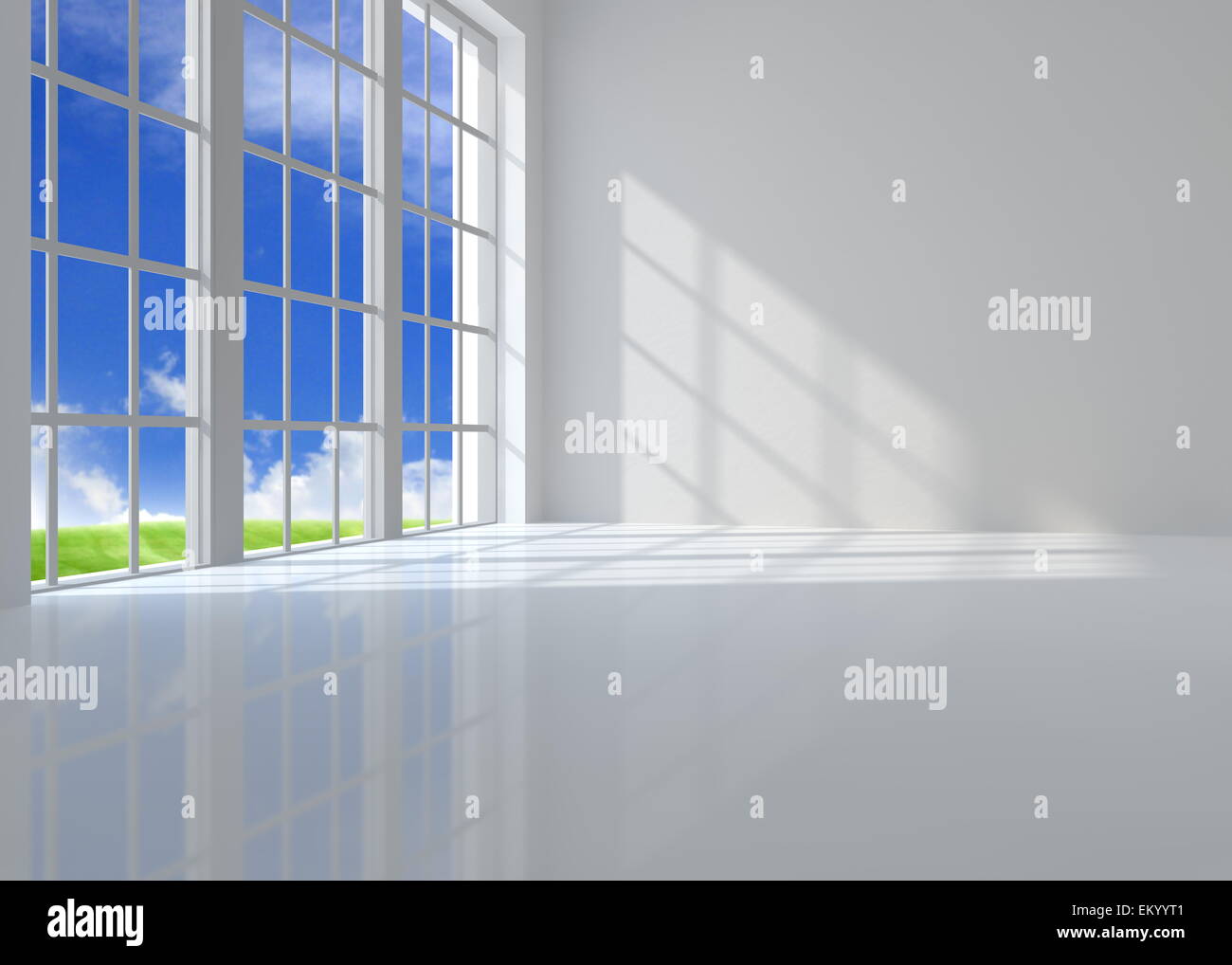 Large glass window empty room hi-res stock photography and images - Alamy