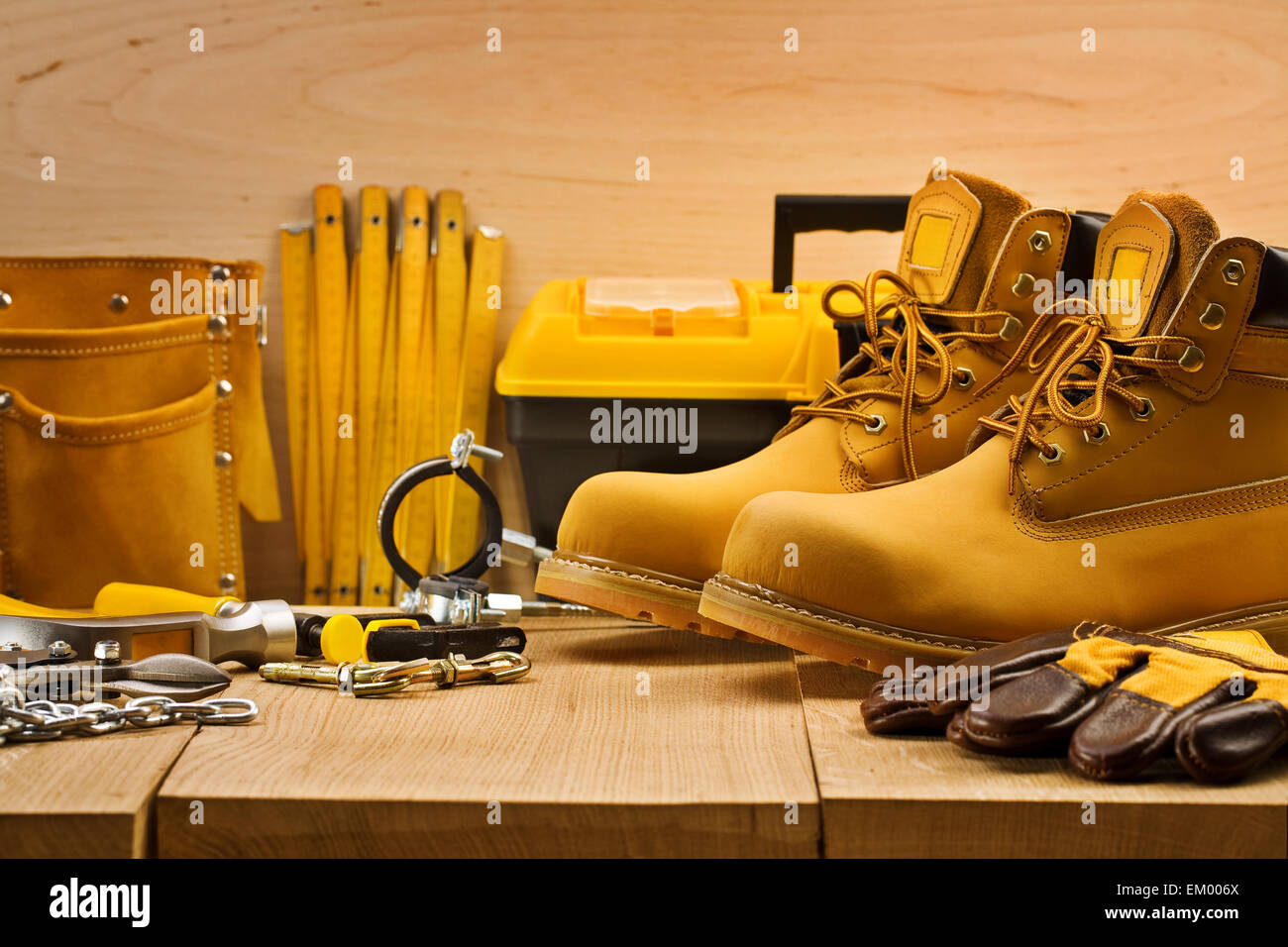 tools on boards Stock Photo - Alamy