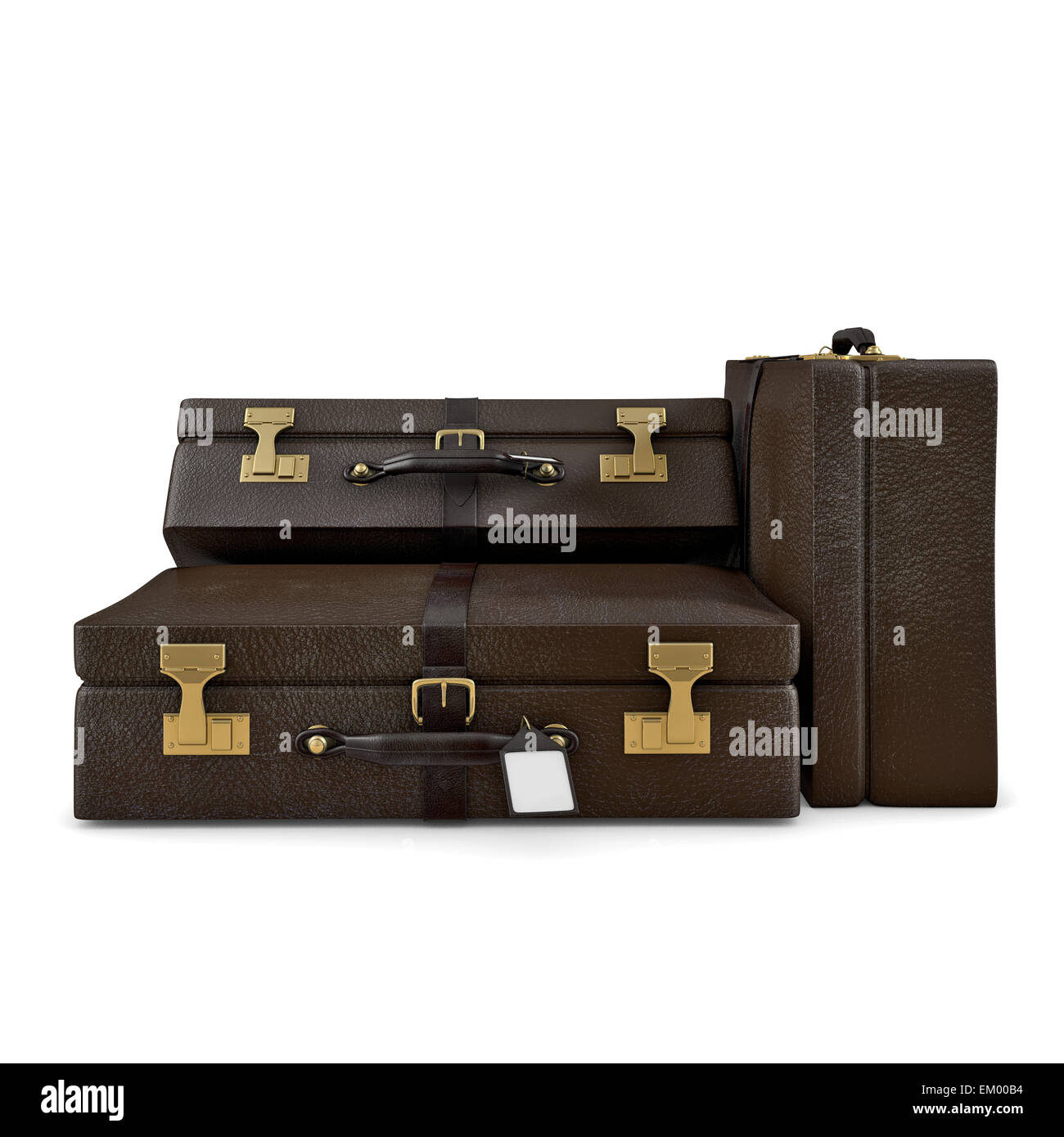 Old brown leather cases hi-res stock photography and images - Alamy