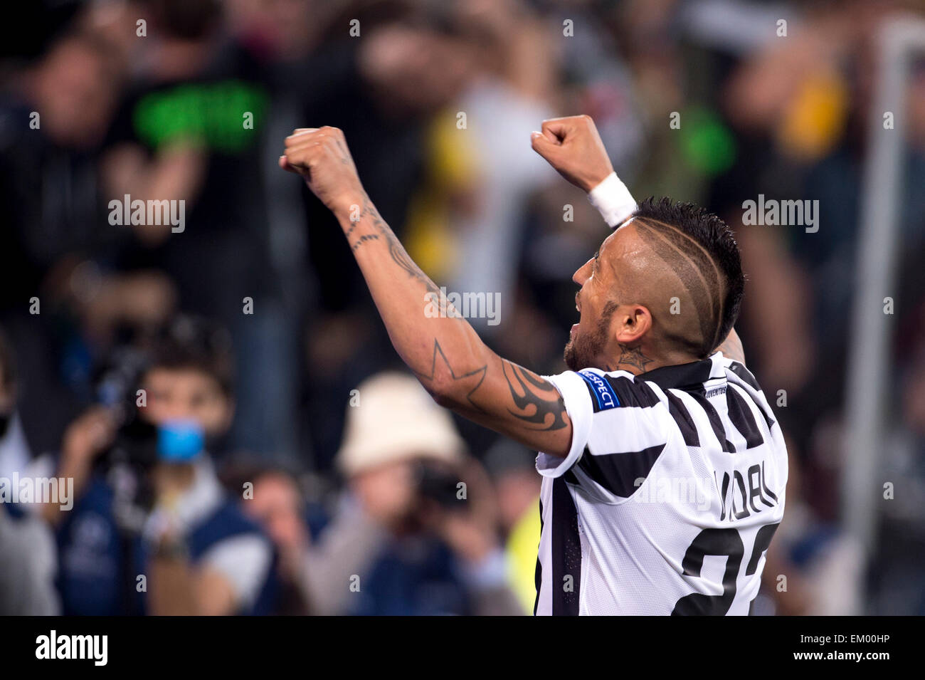 Turin, Italy. 14th Apr, 2015. Arturo Vidal (Juventus) Football/Soccer ...
