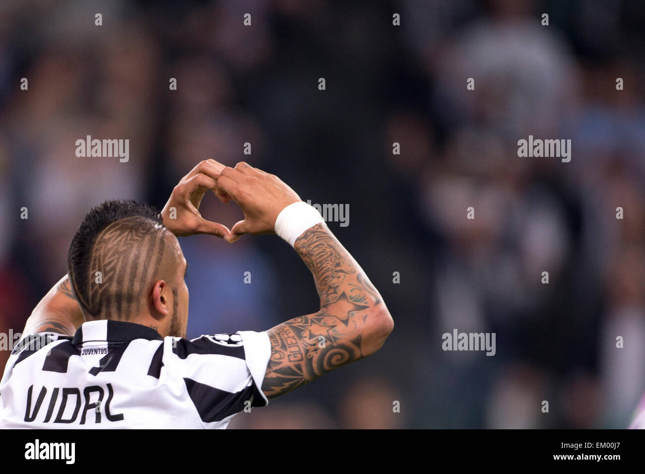 Turin, Italy. 14th Apr, 2015. Arturo Vidal (Juventus) Football/Soccer ...