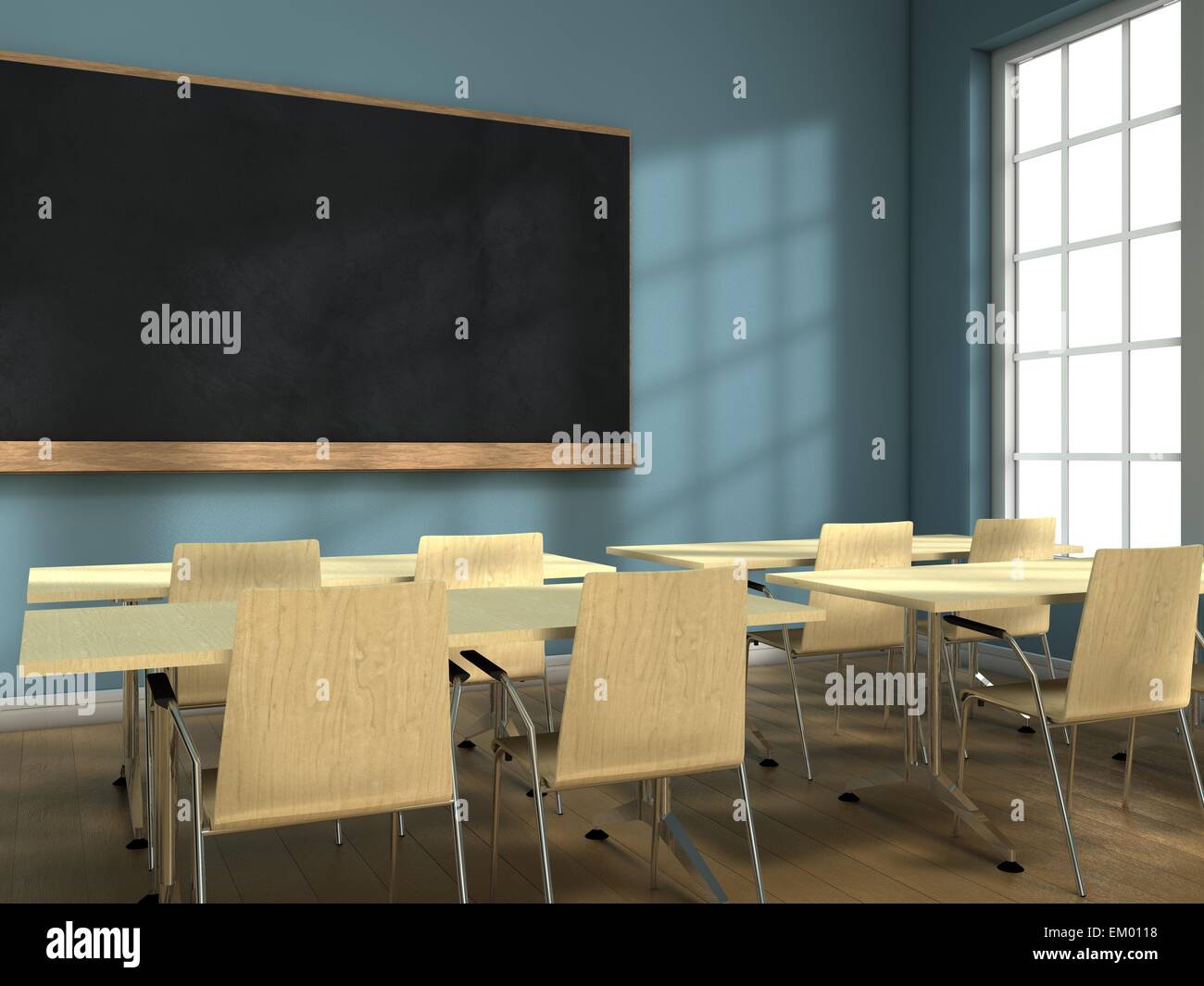 Empty white classroom background hi-res stock photography and images ...