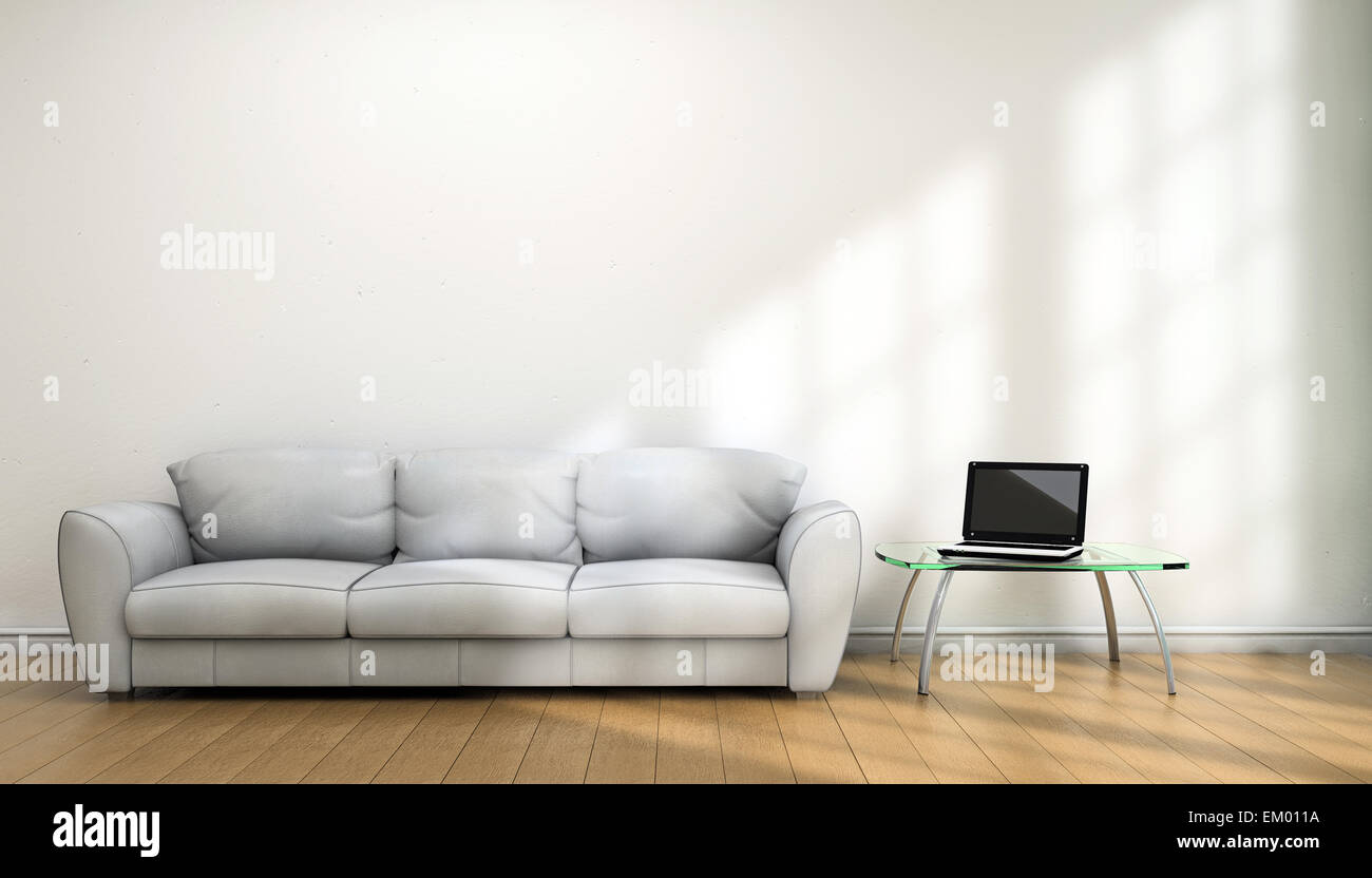 Notebook and sofa Stock Photo - Alamy