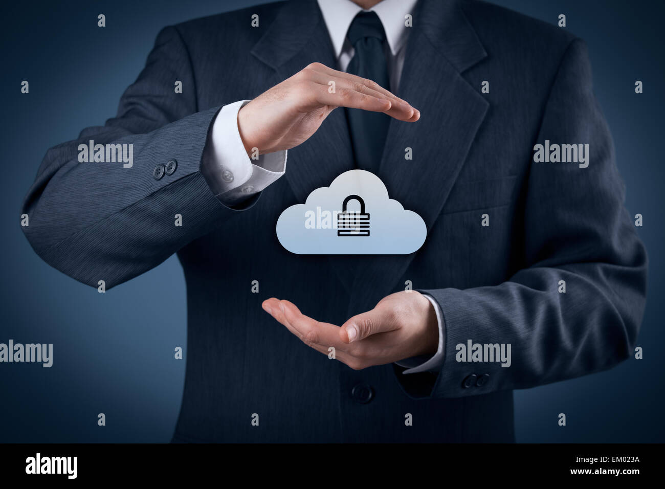 Cloud storage security concept. Security and safety of cloud computing ...