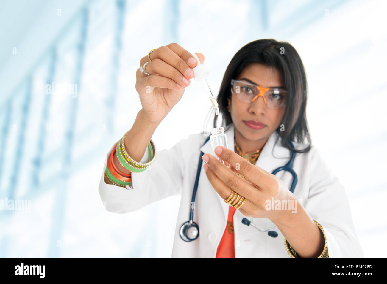 Indian female scientific researcher Stock Photo - Alamy