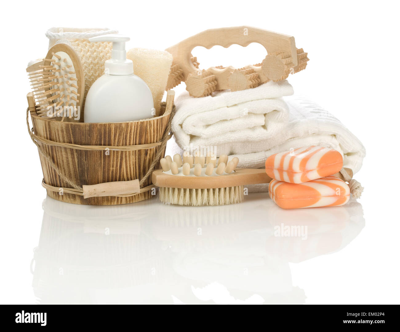 isolated accessories for bathing Stock Photo - Alamy