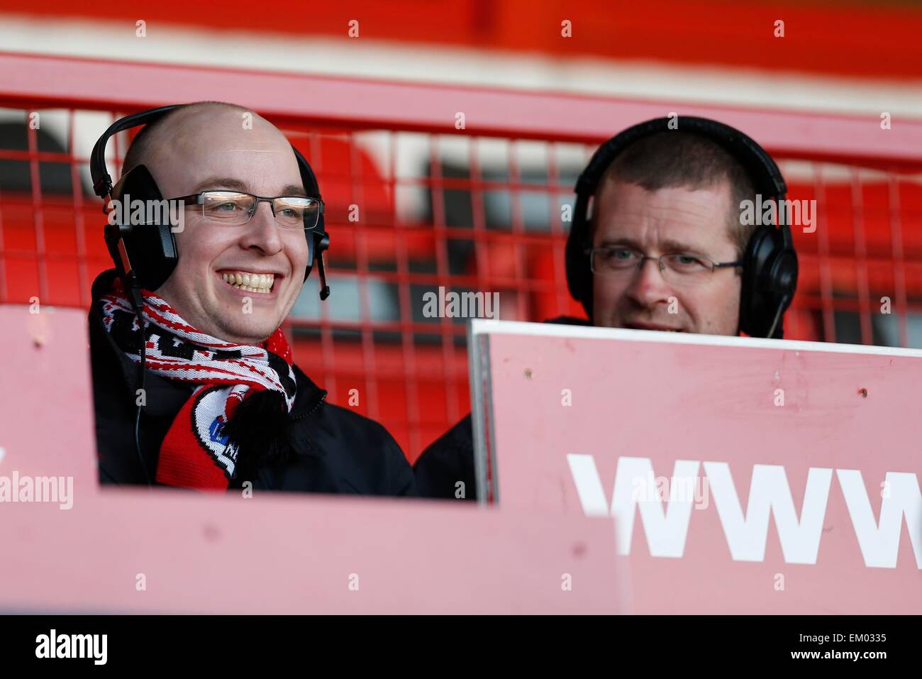 Interview to a radio reporter hi-res stock photography and images - Alamy