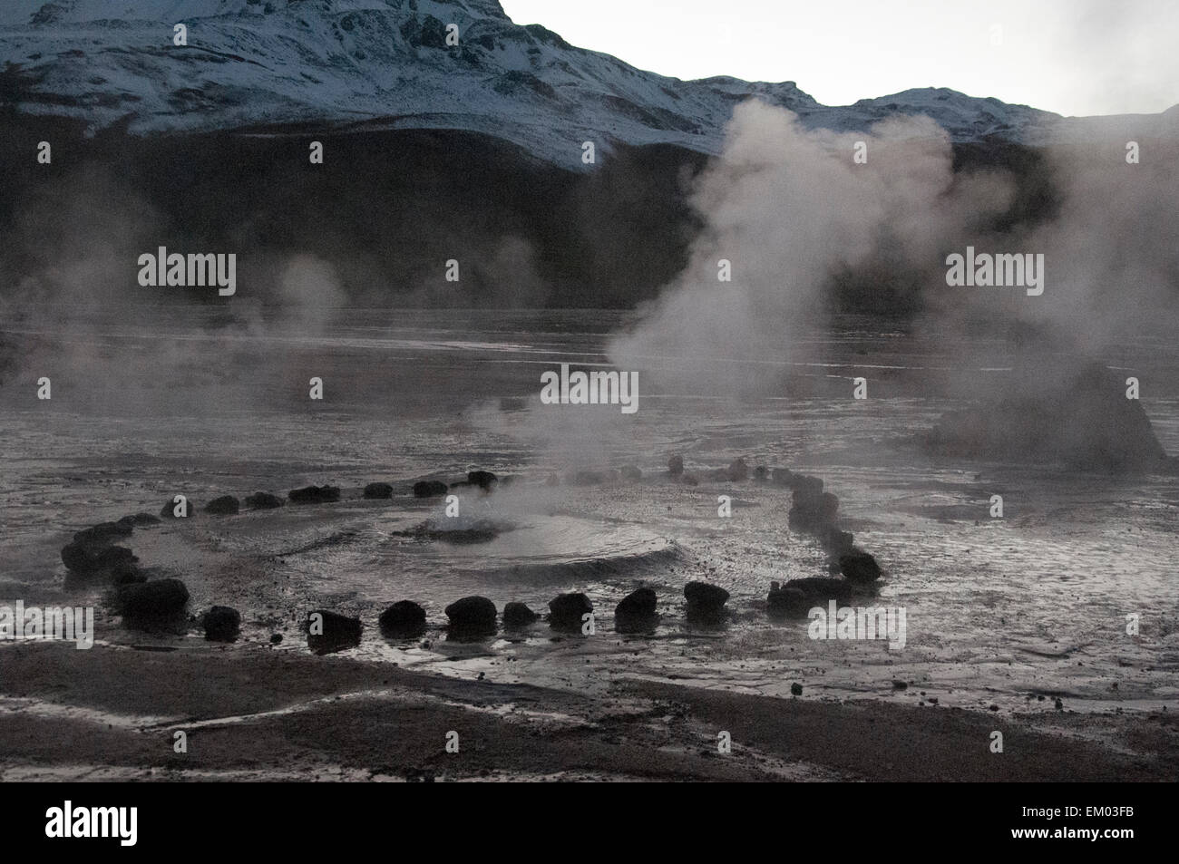 Geyser field at El Tatio, northern Chile, the world's highest Stock ...