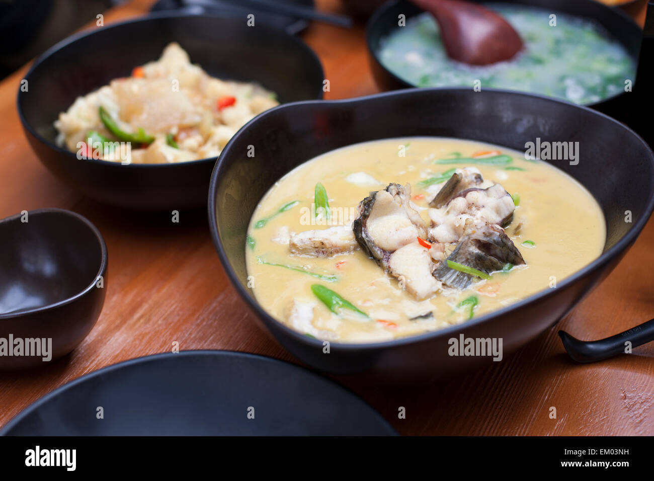 Chinese cuisine boiled fish Stock Photo - Alamy