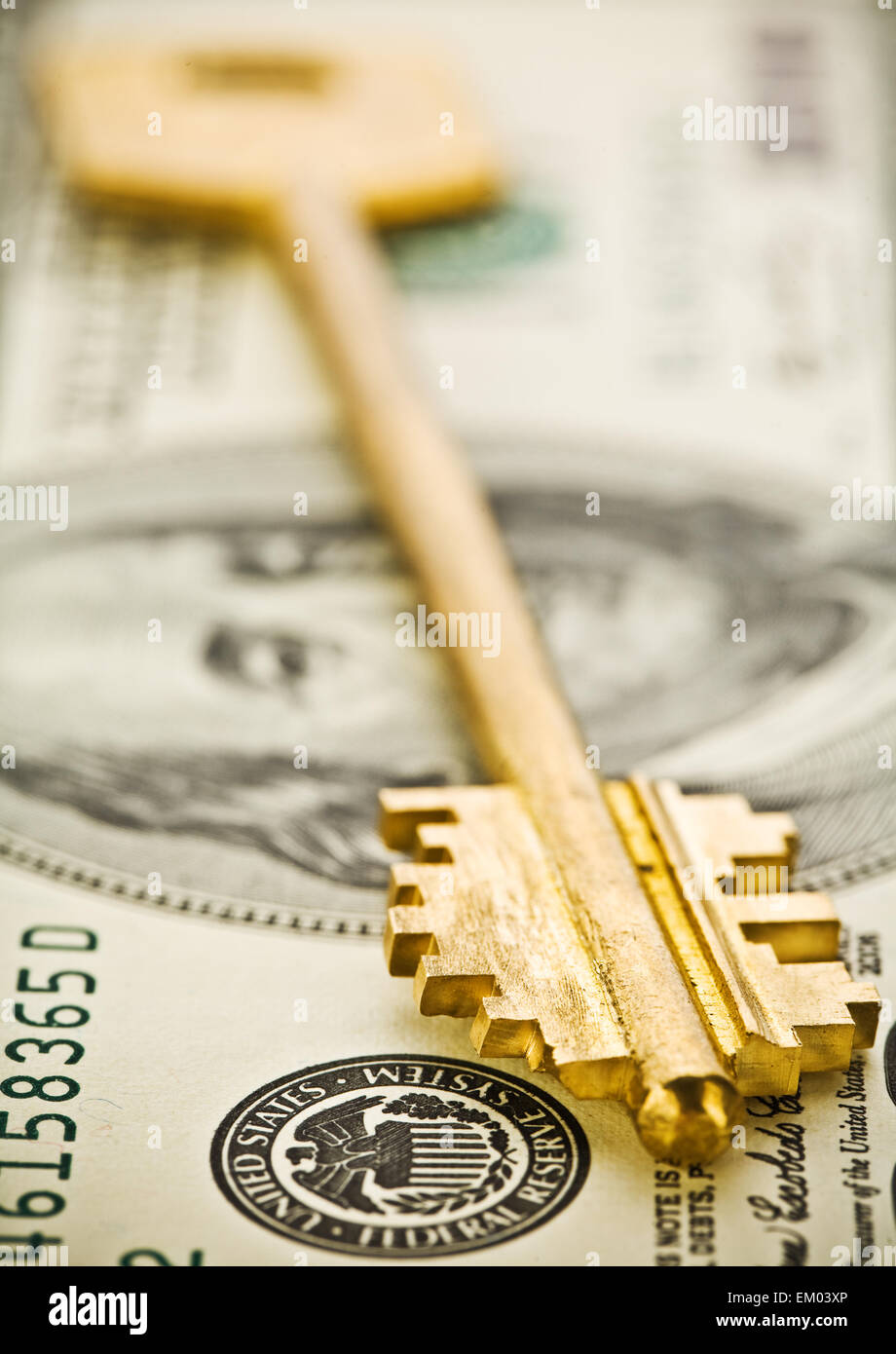 key on dollars Stock Photo - Alamy