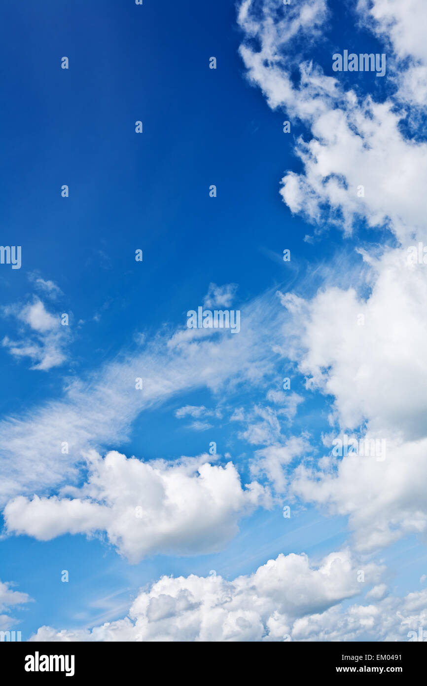beautiful blue sky with bright white clouds Stock Photo - Alamy