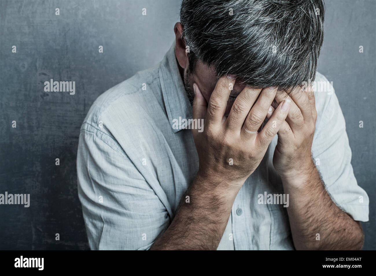 Face covered with hand hi-res stock photography and images - Alamy