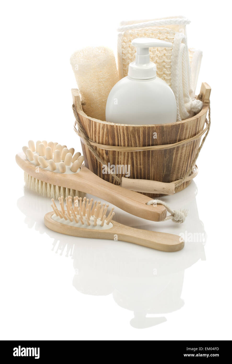composition of bathing accessories Stock Photo - Alamy