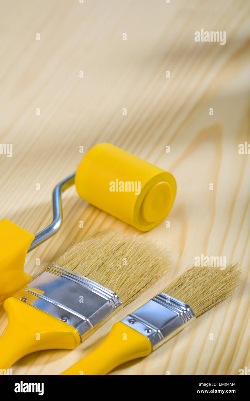 brushes and roller for painting Stock Photo - Alamy