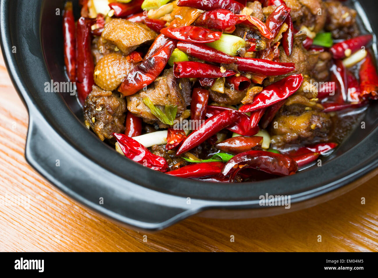 Chinese cuisine spicy chicken Stock Photo - Alamy