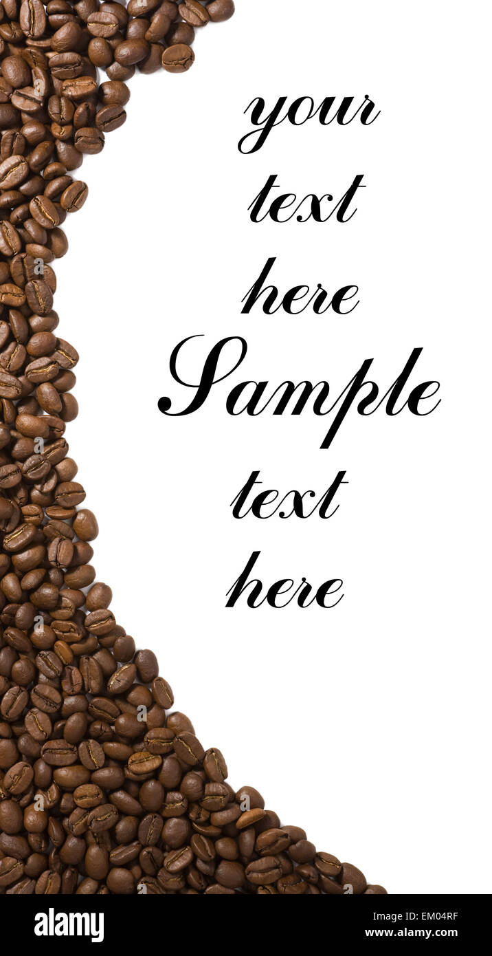 coffee frame isolated with copyspase Stock Photo - Alamy