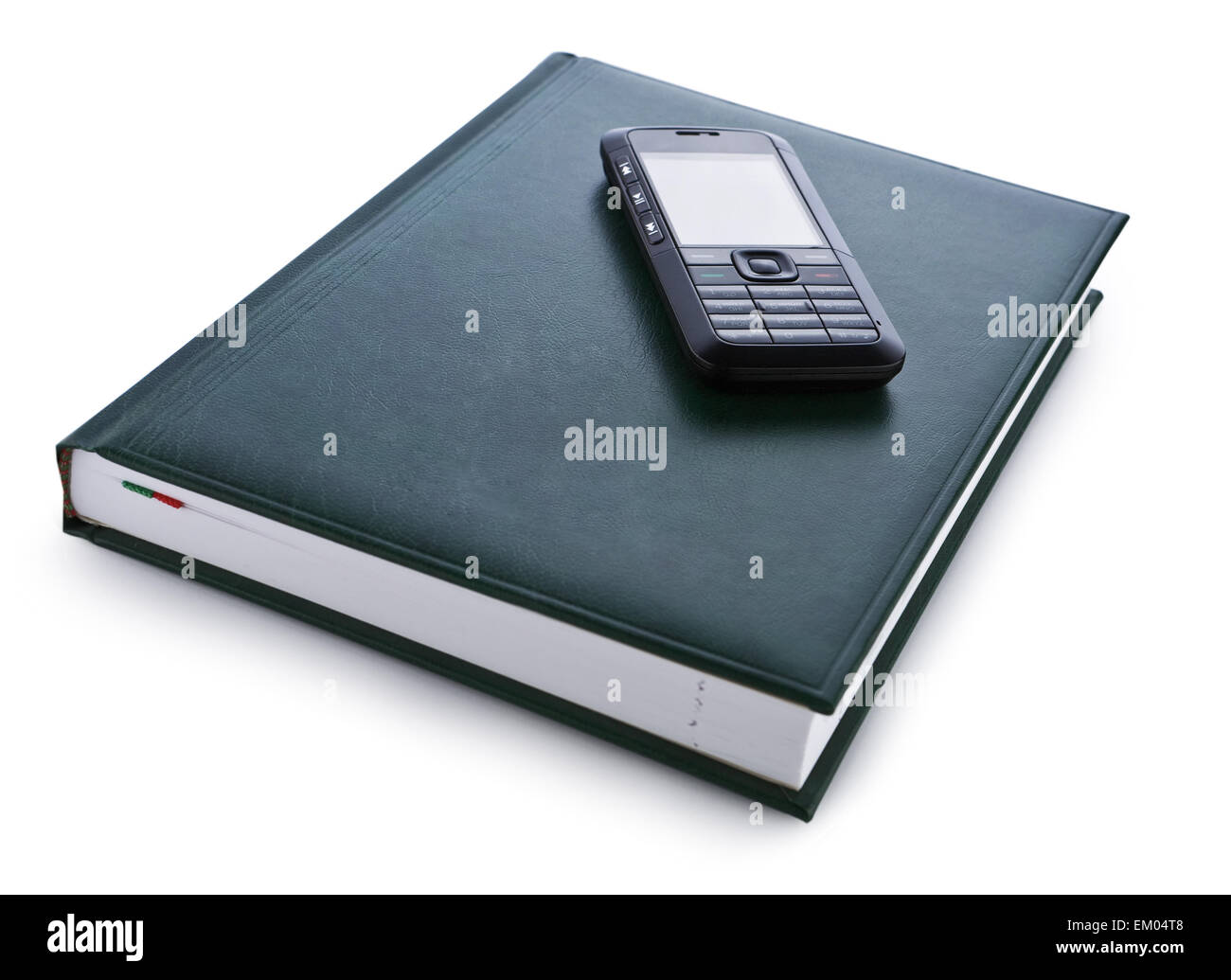 notepad with mobile phone Stock Photo - Alamy