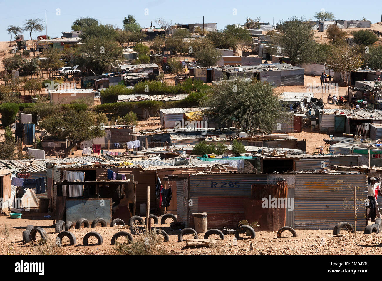 Shacks, shantytown, township, Katutura, Windhoek, Namibia Stock Photo ...