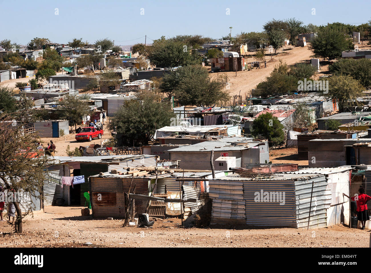 Shacks, shantytown, township, Katutura, Windhoek, Namibia Stock Photo ...