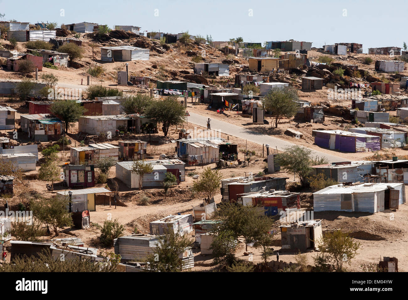 Shacks, shantytown, township, Katutura, Windhoek, Namibia Stock Photo ...